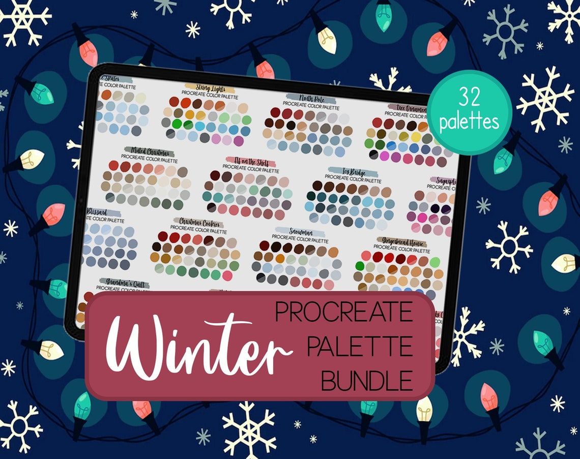 Winter Procreate Palette Bundle Procreate Color Palette Procreate ...