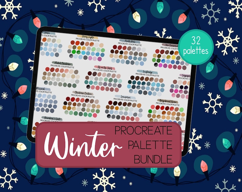 Winter Procreate Palette Bundle - Procreate Color Palette - Procreate ...