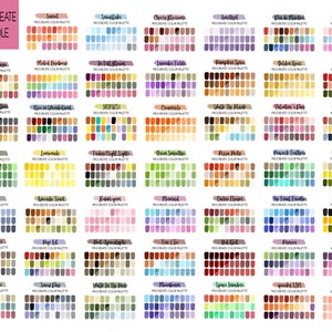 Procreate Color Palette BUNDLE | PNG for Color Picking | 186 Palettes ...