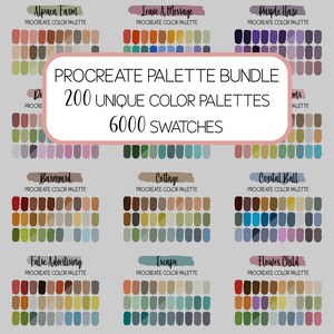 Ultimate Procreate MEGA Color Palette BUNDLE | PNG | 200 Palettes ...