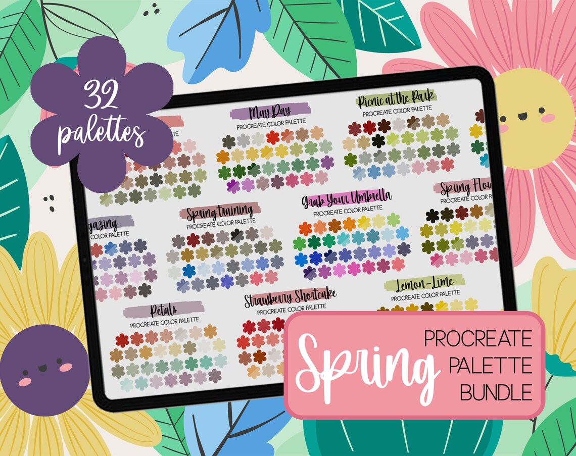 Spring Procreate Palette Bundle Procreate Color Palette Procreate ...