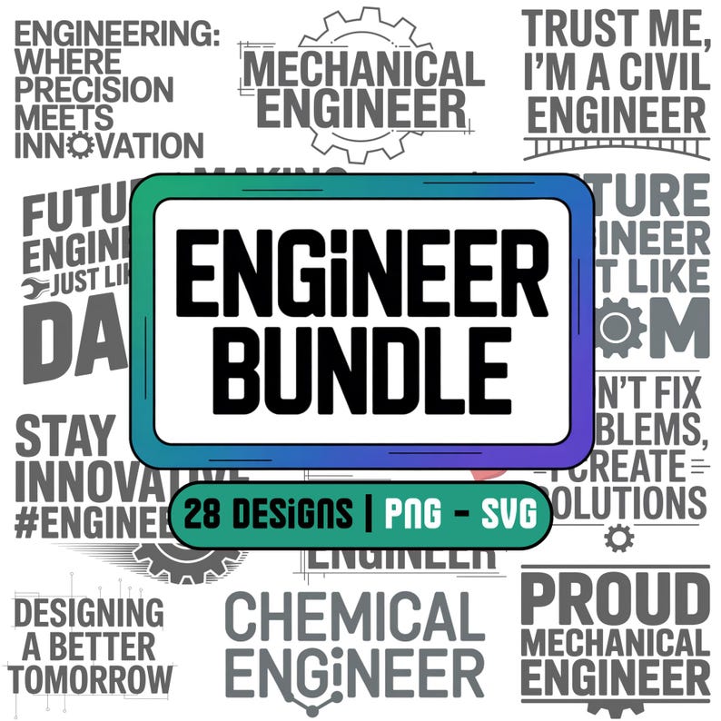Engineering SVG PNG Bundle: 28 Designs (digital Download) - Etsy