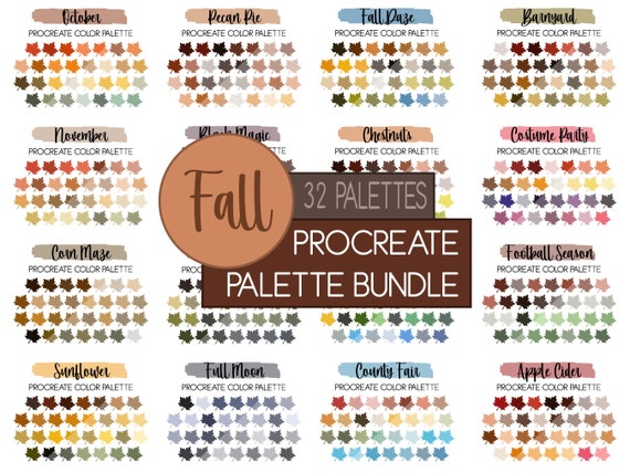 Fall Procreate Palette Bundle Procreate Color Palette - Etsy