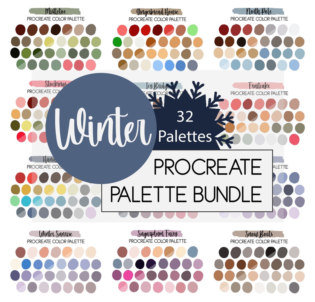 Winter Procreate Palette Bundle Procreate Color Palette - Etsy