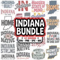 Indiana State SVG Bundle, Indiana Clipart, Indiana Outline, Indiana PNG ...