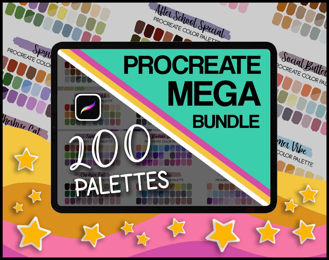 Ultimate Procreate MEGA Color Palette BUNDLE | PNG | 200 Palettes ...