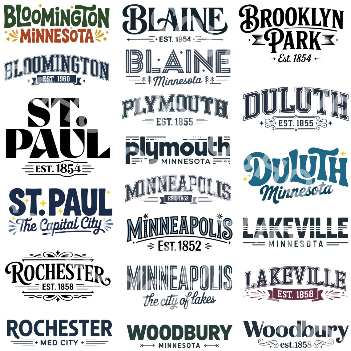 Minnesota SVG PNG Image Bundle, Dxf Eps Files, the North Star State, MN ...