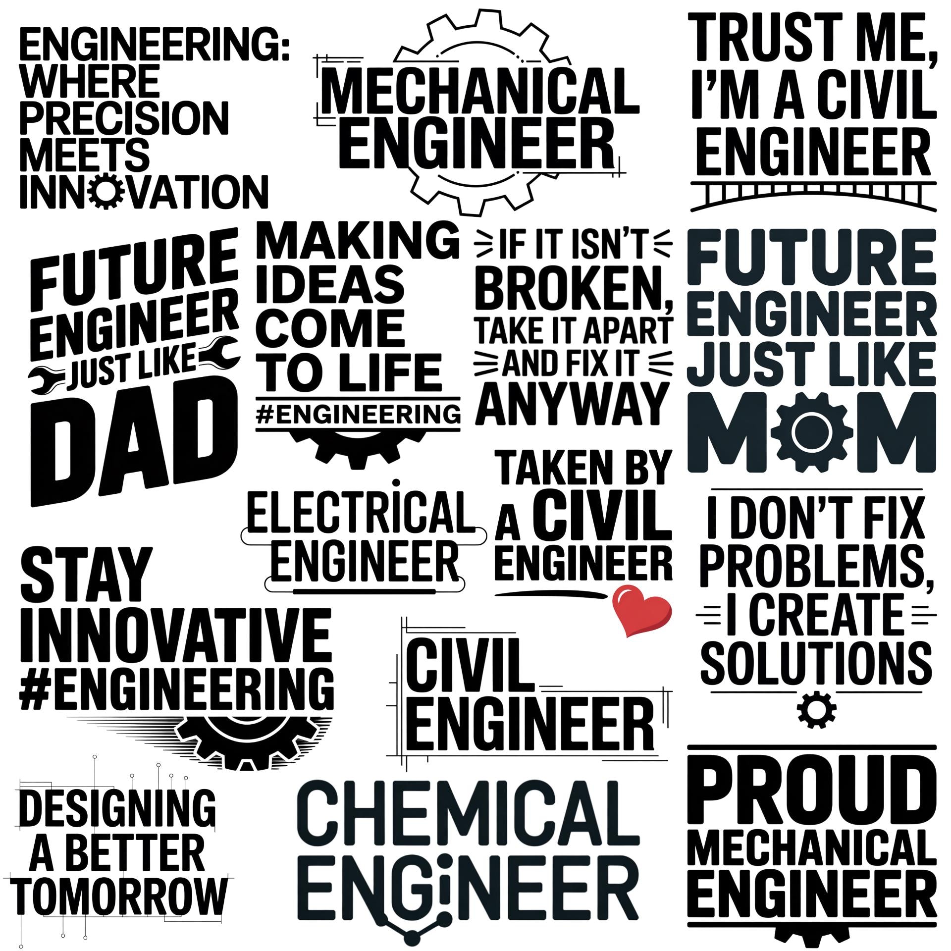 Engineering SVG PNG Bundle: 28 Designs (digital Download) - Etsy