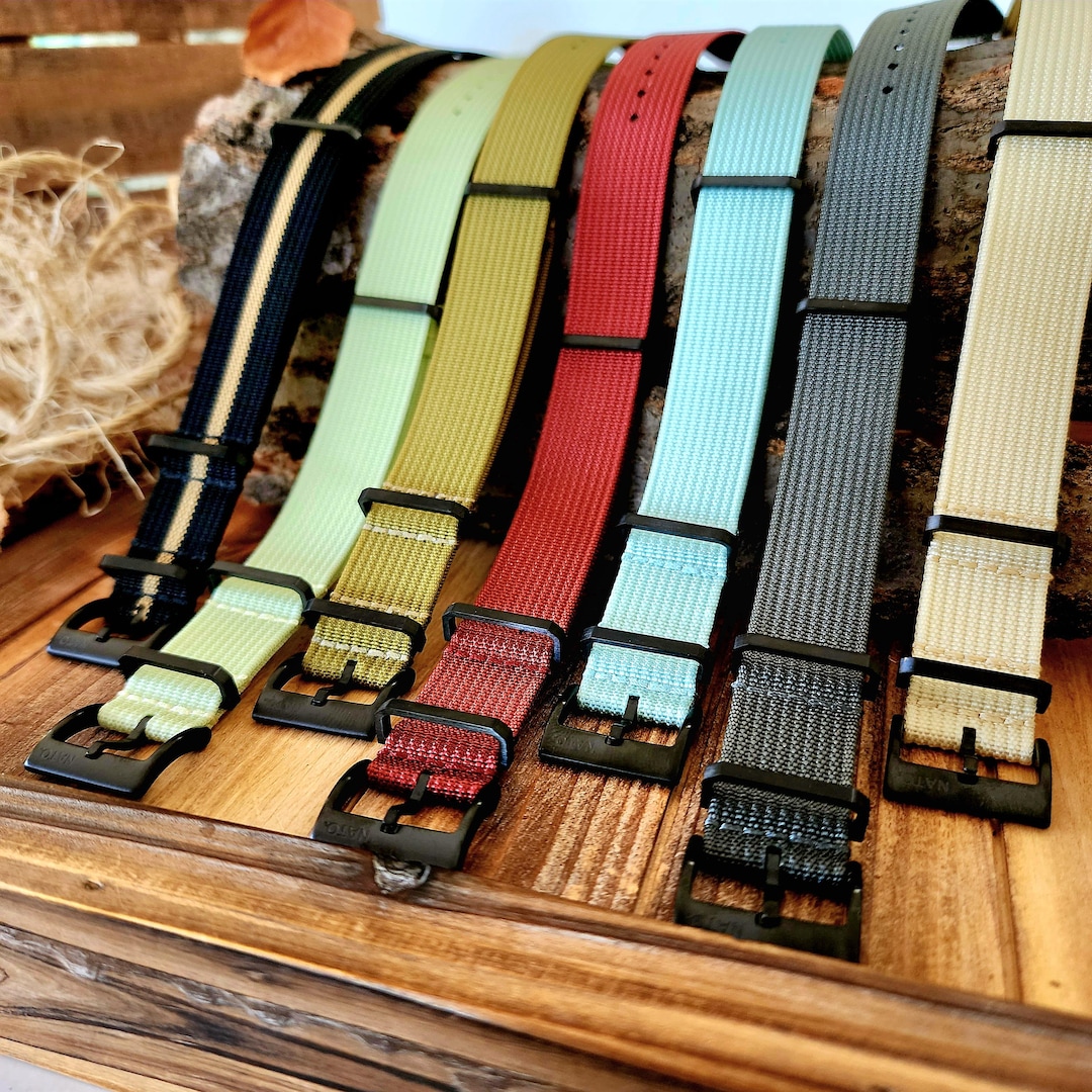 NATO G10 Ribbed Nylon PVD Buckles Rugged Straps Fall Colors Military ...