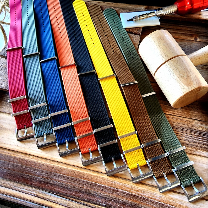 NATO G10® Ribbed Nylon Strap Military Summer Water Resistant Watch Band 18mm 20mm 22mm 24mm ...