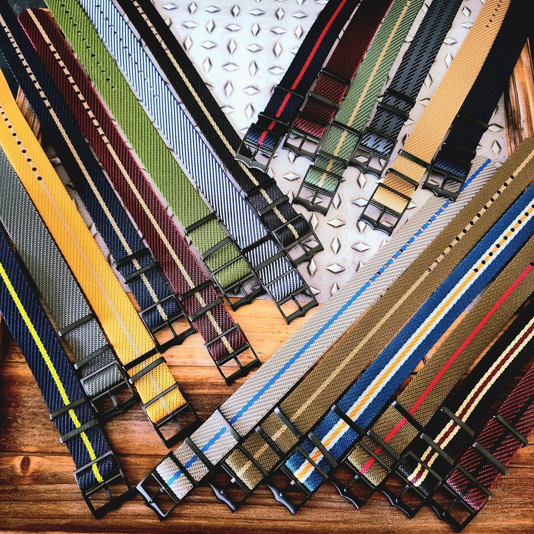 NATO G10 ® Twill PVD Custom Buckles Single Pass Adjustable Nylon Watch ...