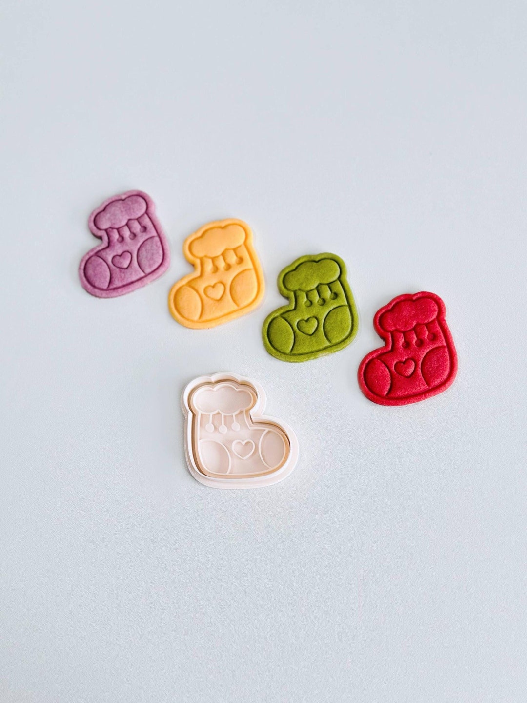 Christmas Stocking Cookie Cutter Cute Holiday Stocking With Decorations ...