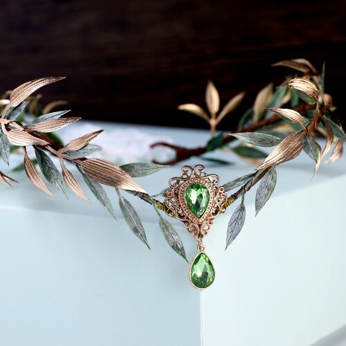 Woodland Elf Tiara Elven Headpiece Fairy Crown Elven - Etsy