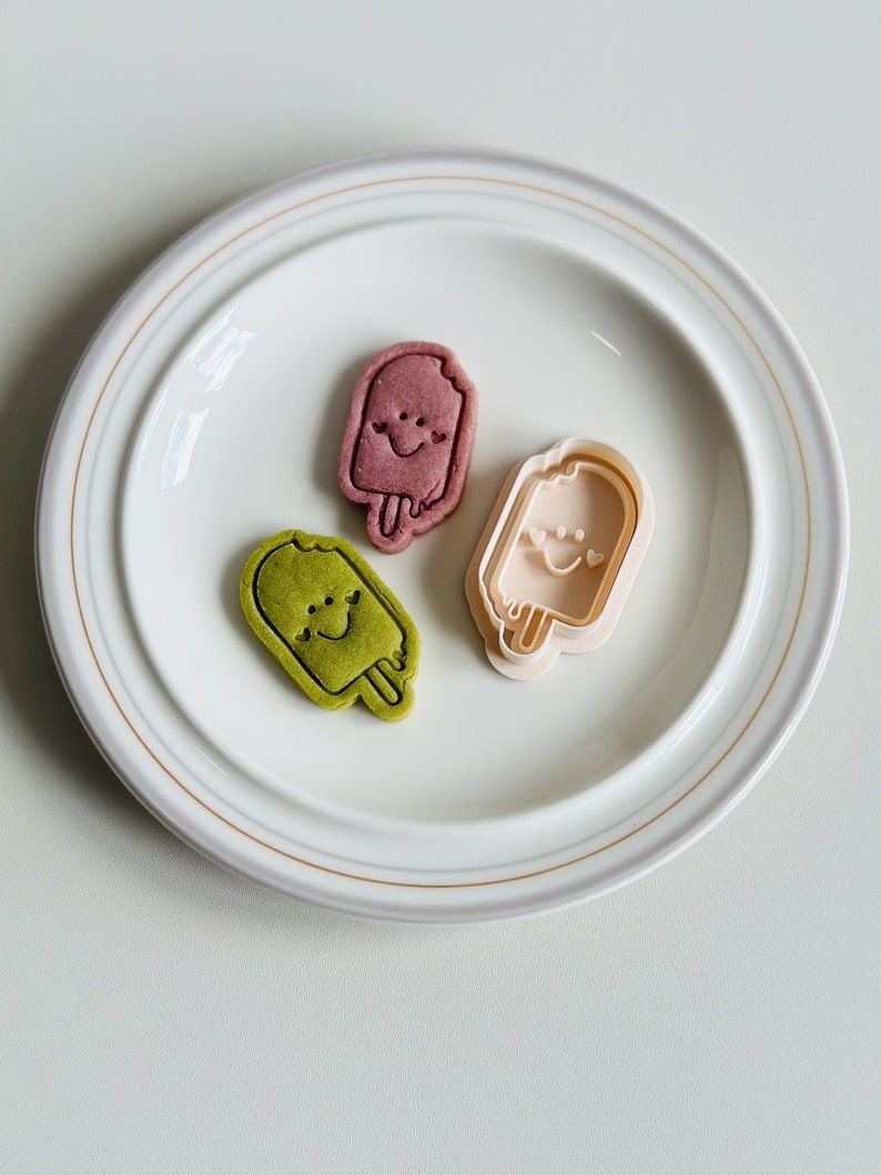 Popsicle Cookie Cutter | Love Heart Cheek Ice Cream Cookie Cutter Stamp ...