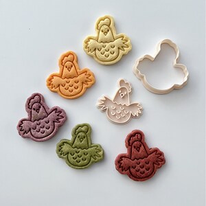 Chick Cookie Cutter - Happy Chicken Cookie Stamp Set | 3D Printed ...