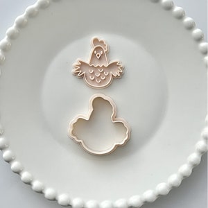 Chick Cookie Cutter - Happy Chicken Cookie Stamp Set | 3D Printed ...