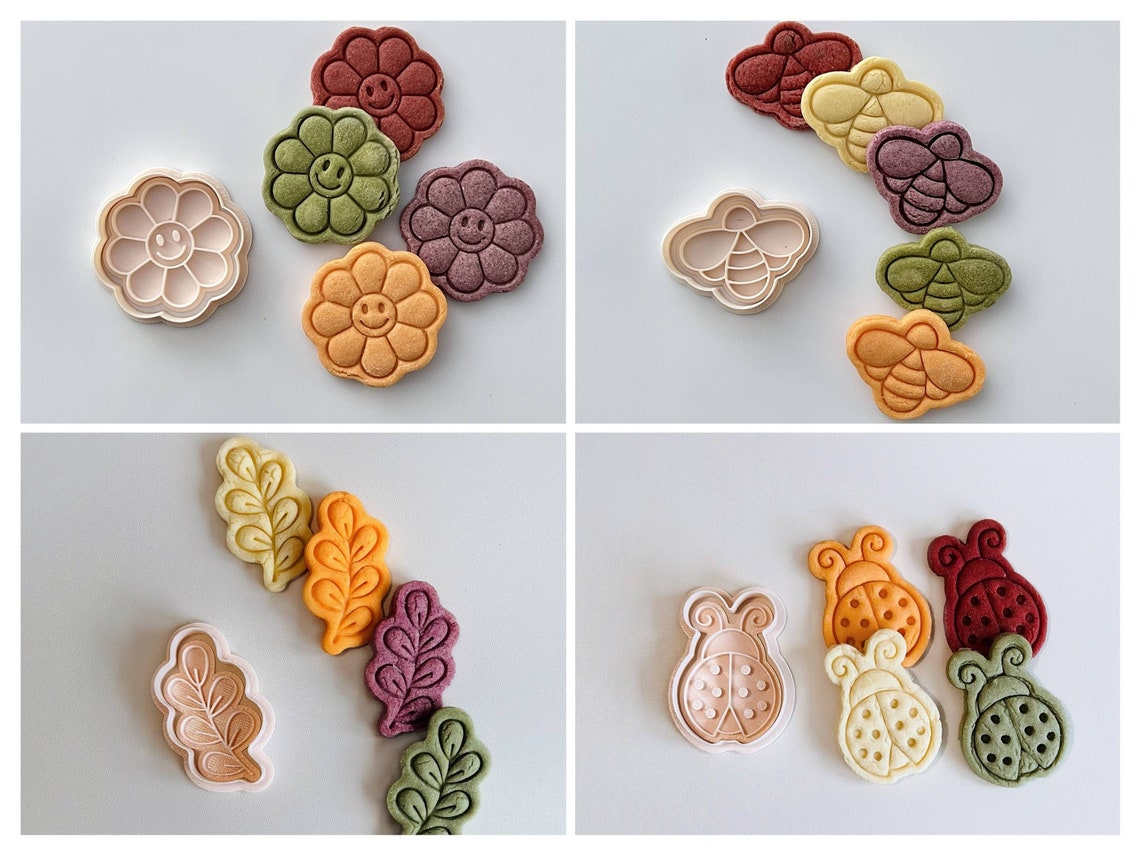 Spring Cookie Cutter Stamp Set | 3D Printed | 4 Pieces Including Boho ...