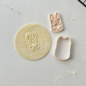 Bunny Cookie Cutter - Rabbit Cookie Cutter Stamp Set | Spring Animal ...