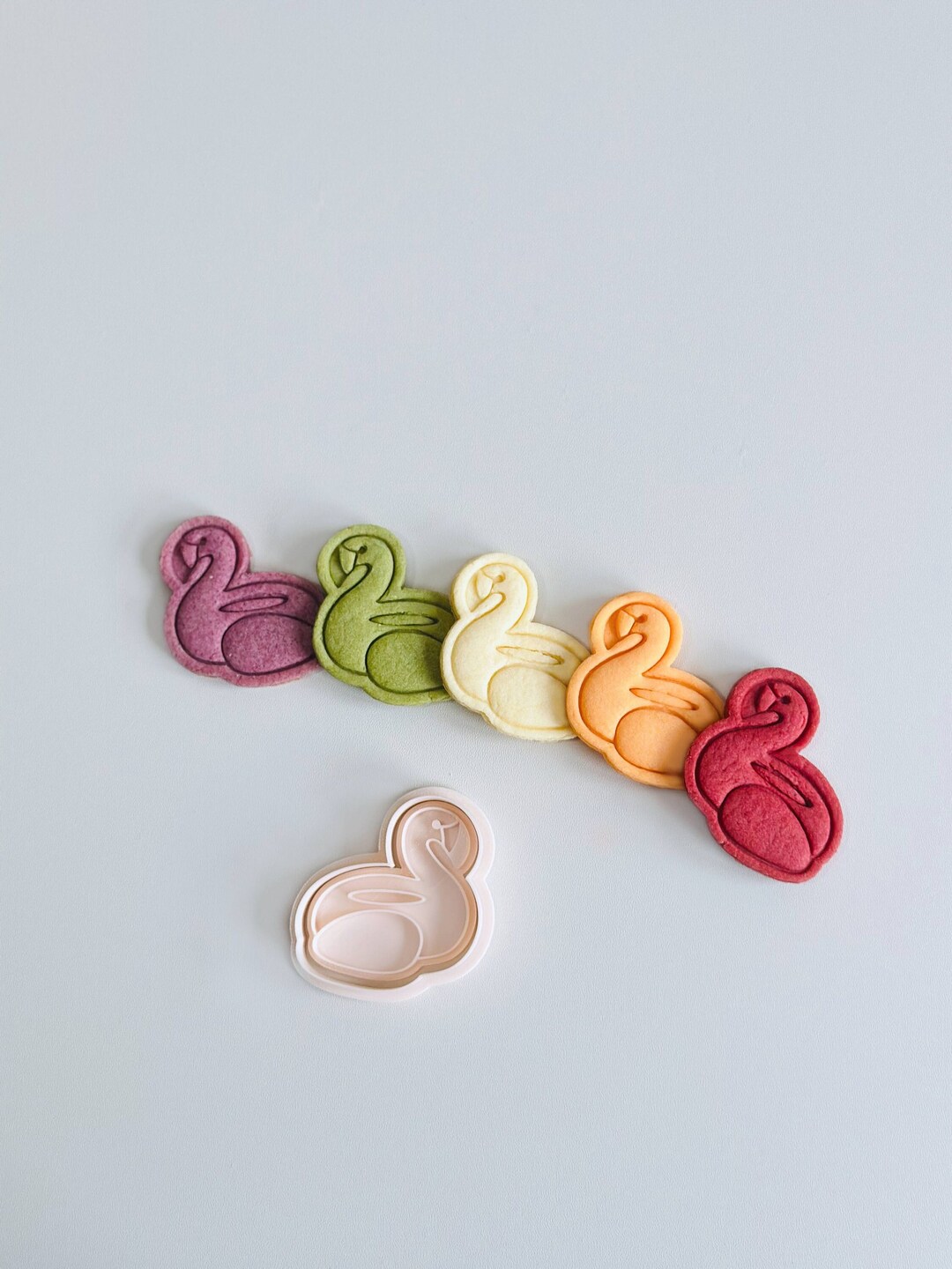 Flamingo Pool Float Cookie Cutter | Summer Animal Swimming Ring Cookie ...