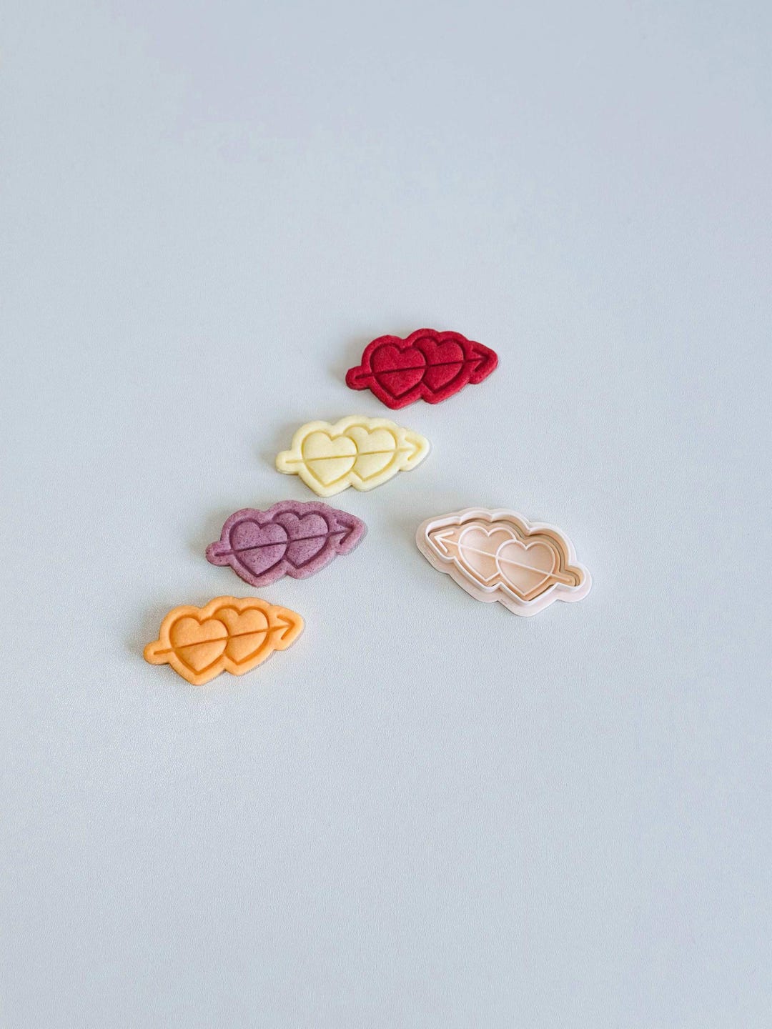 Double Heart Arrow Cookie Cutter | Valentine's Day Biscuit Mold ...