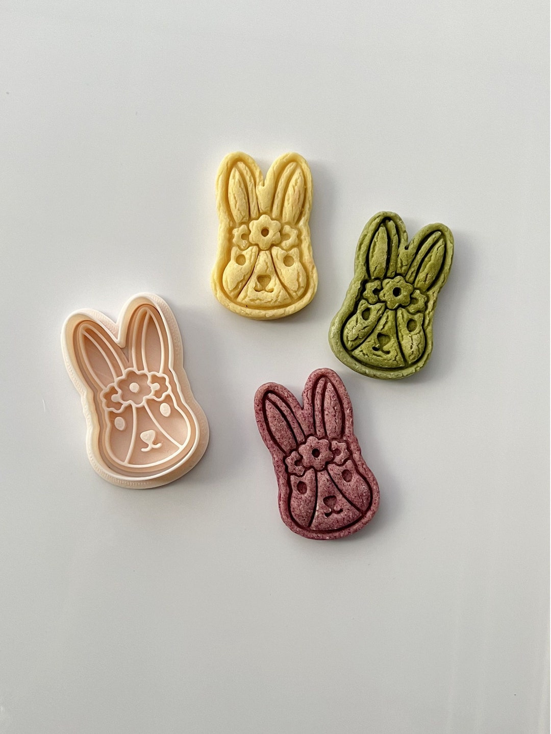 Easter Bunny Cookie Cutter Rabbit Cookie Cutter Stamp Set 3D Printed ...