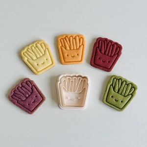 French Fries Cookie Cutter | Food Cookie Cutter Stamp Set | Smiley Face ...