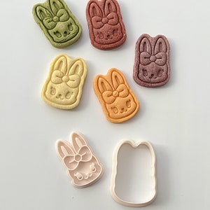 Bunny Cookie Cutter - Rabbit Cookie Cutter Stamp Set | Spring Animal ...