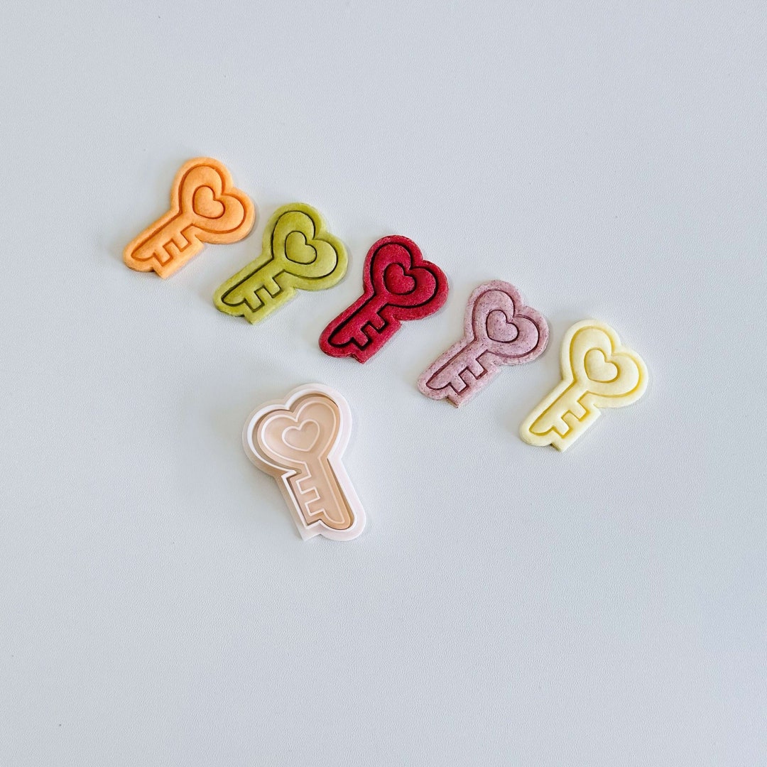 Key Cookie Cutter | Valentine's Day Cookie Cutter Stamp Set | Love ...