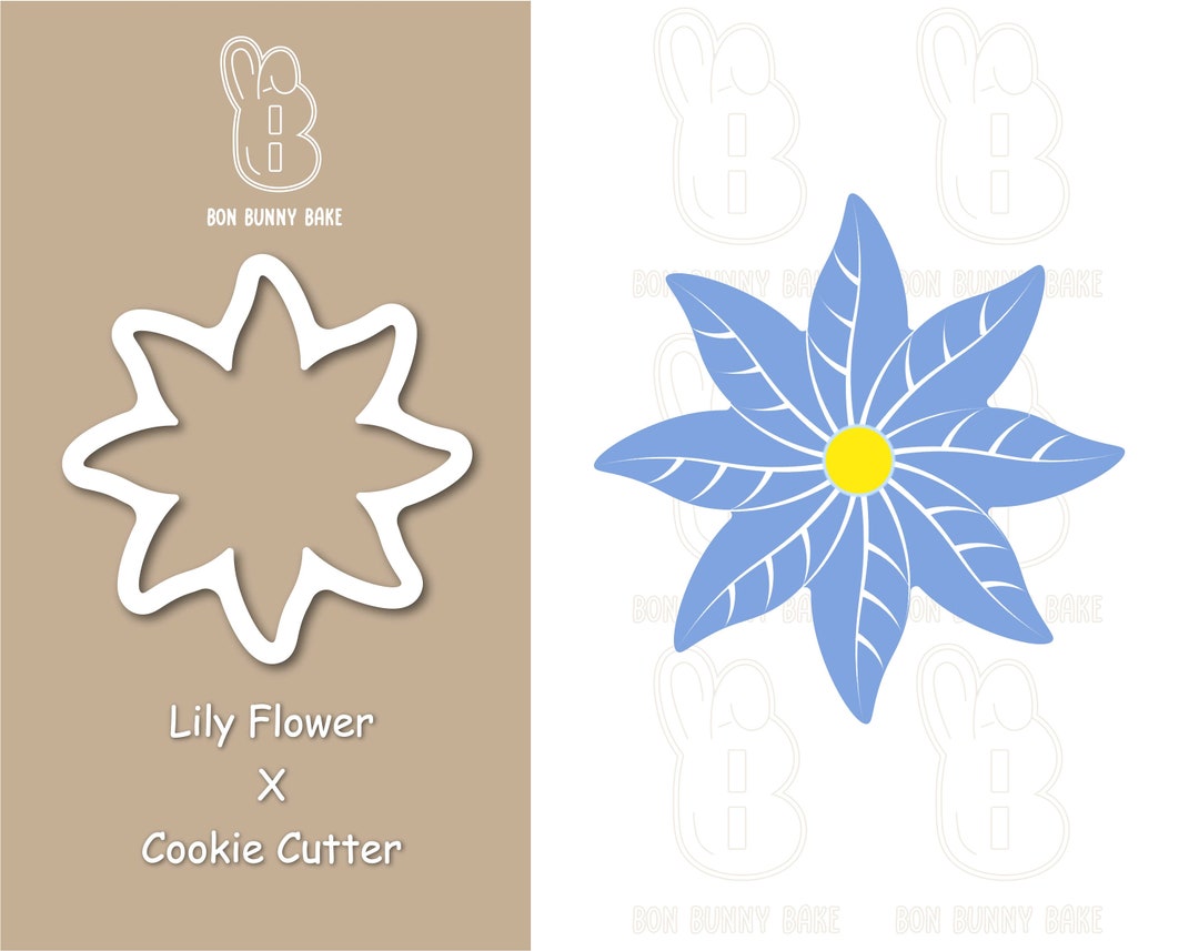 Flower Cookie Cutter Spring Lily Flower Cookie Cutter Boho - Etsy