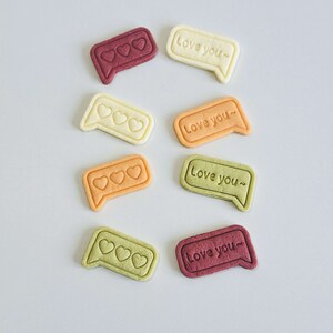 Love Message Cookie Cutter | Love You Text Bubble Cutter Stamp Set ...