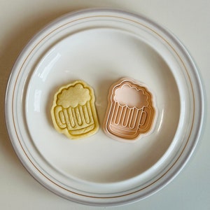 Beer Cookie Cutter | Beer Mug Cookie Cutter Stamp Set | Creative Shapes ...