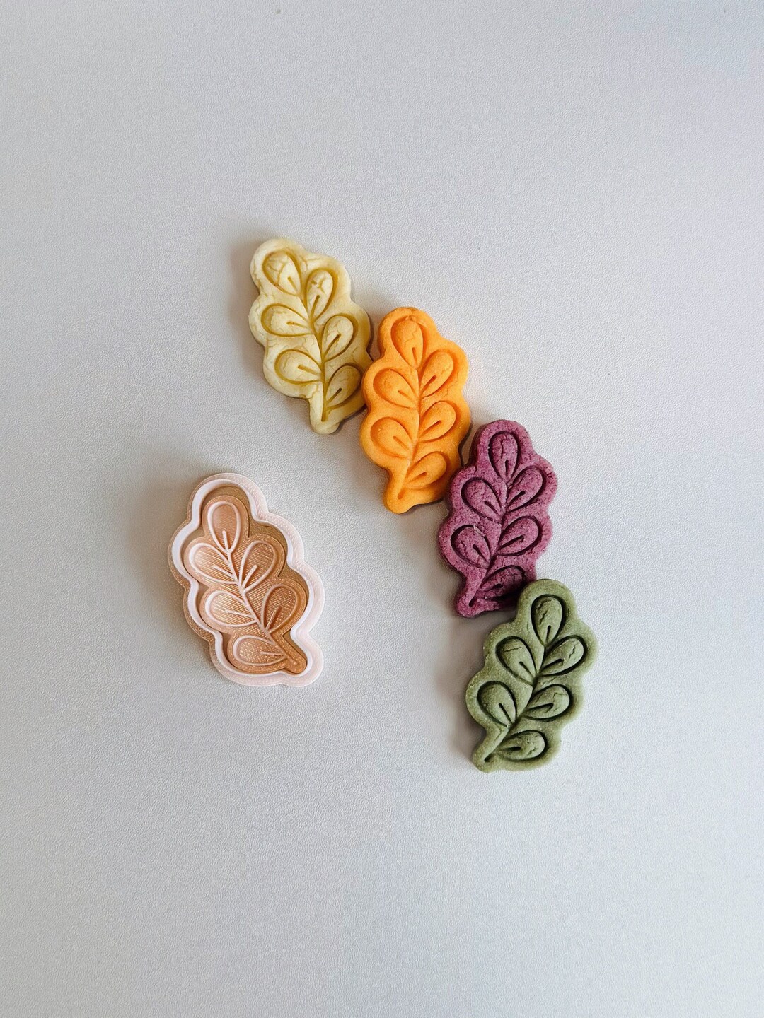 Leaf Cookie Cutter - Spring Greenery Cookie Cutter Stamp Set ...