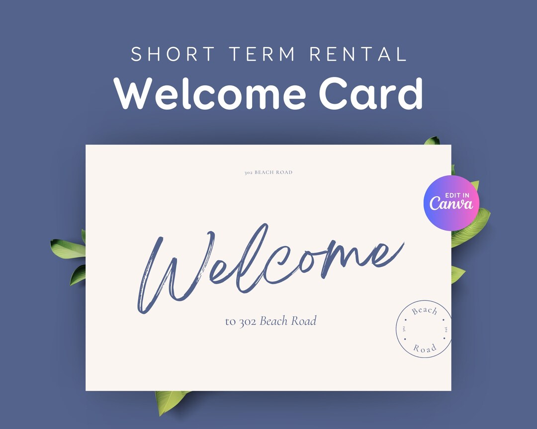 Welcome Note for Airbnb Guests, Airbnb Welcome Card Template, Guest ...