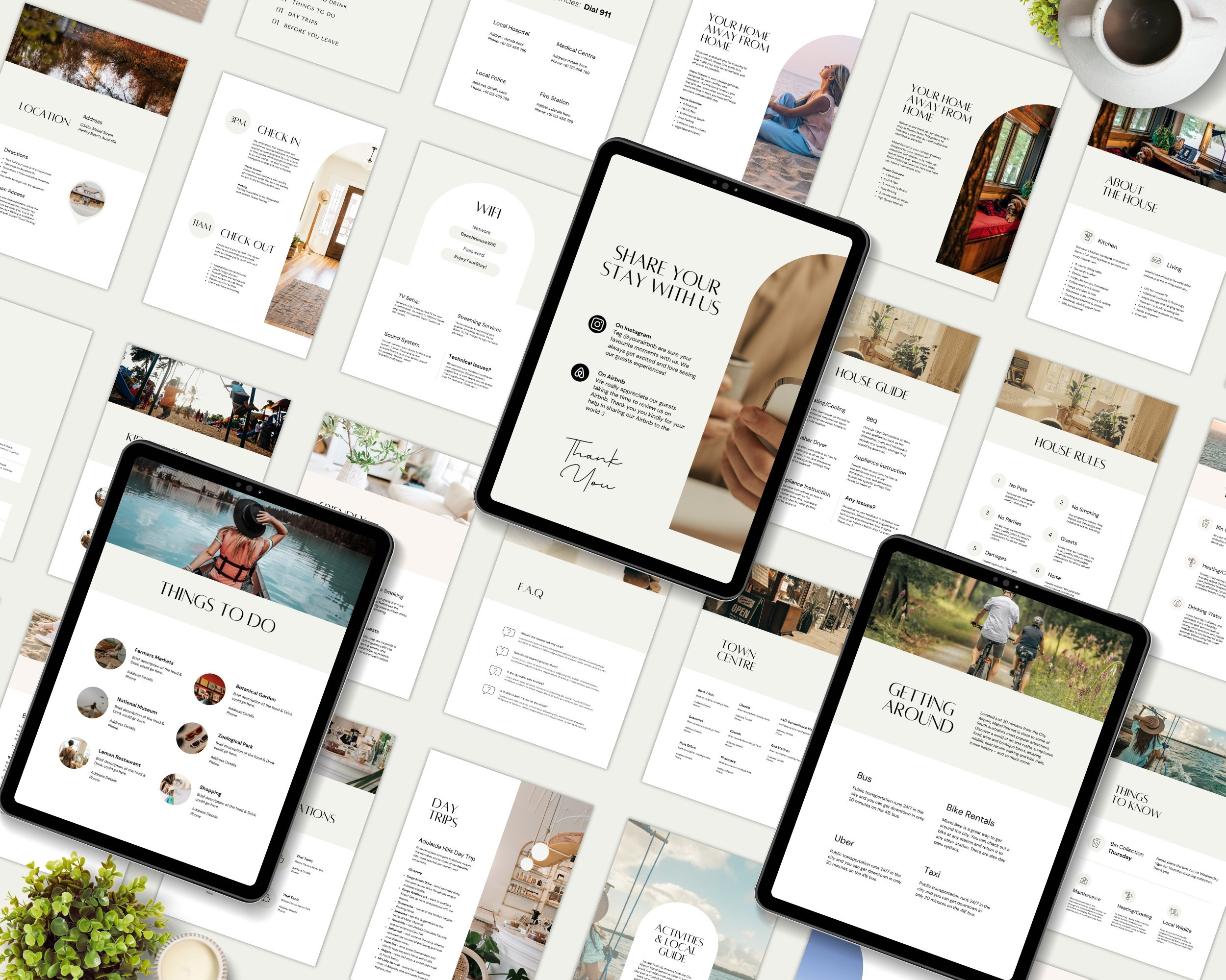 Airbnb Welcome Book Template Lake House, Mountain, Cabin Guest Manual ...