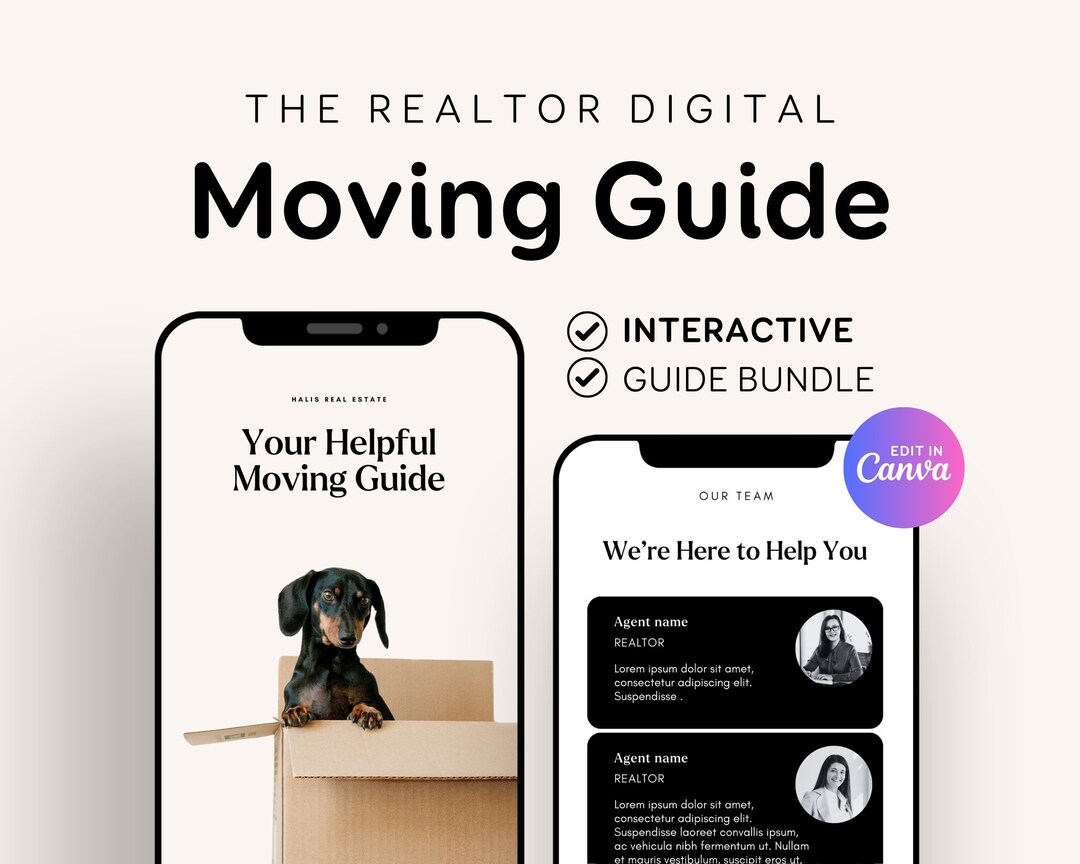 Moving Guide Template Real Estate Relocation Guide Digital, Text ...