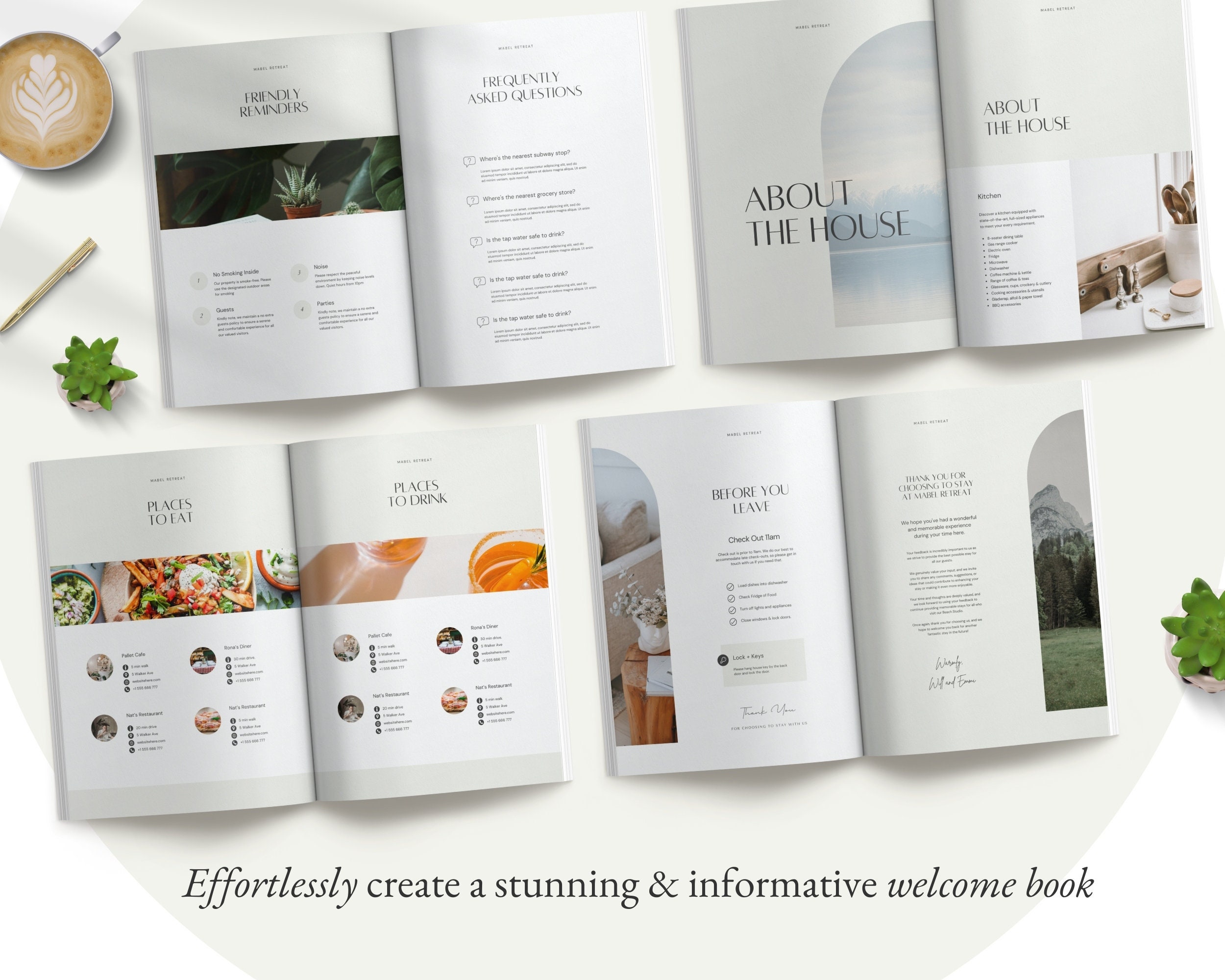 Airbnb Welcome Book Template Lake House, Mountain, Cabin, Guest Manual ...