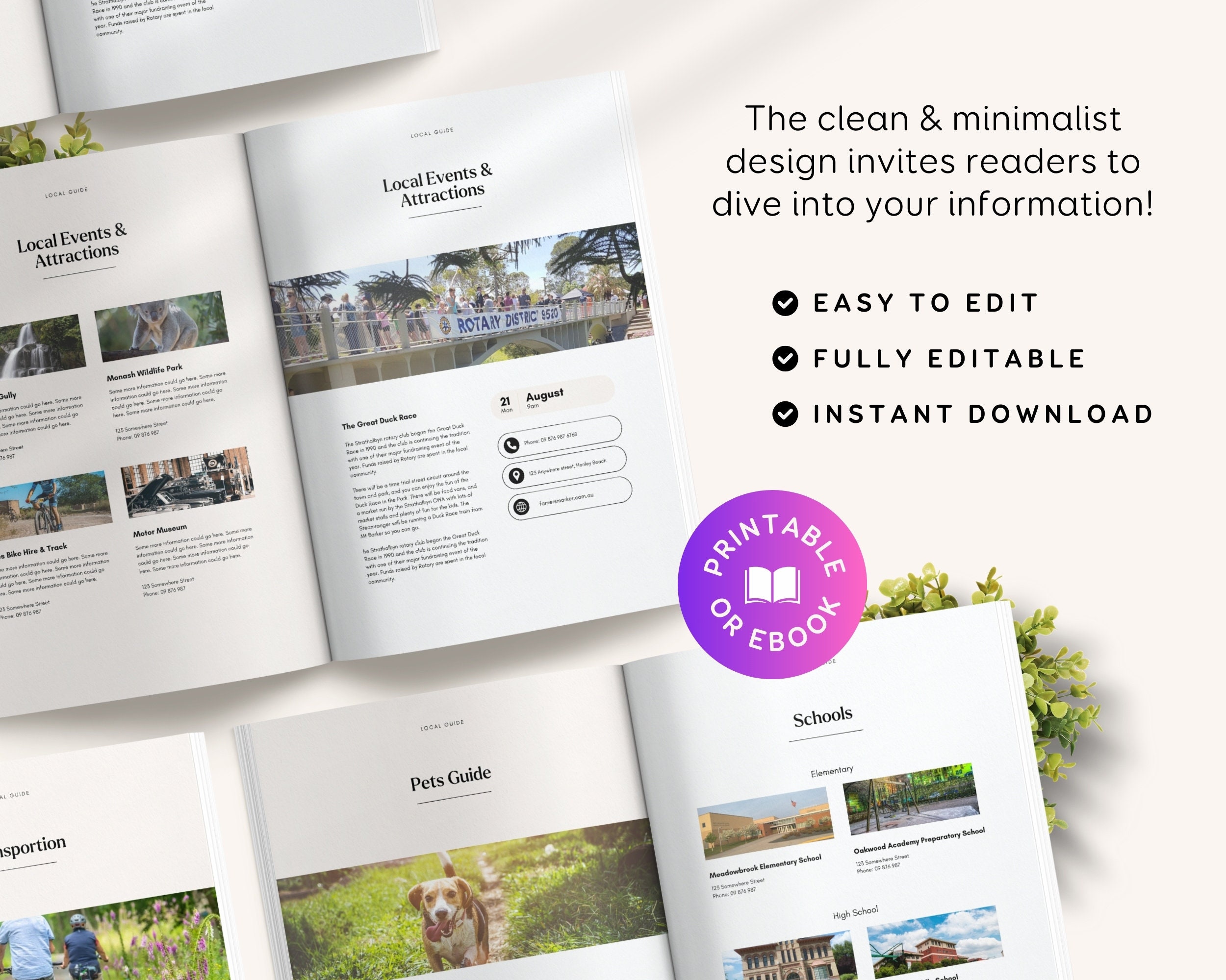 Local Community Guide Template Relocation Guide for Real Estate Realtor ...