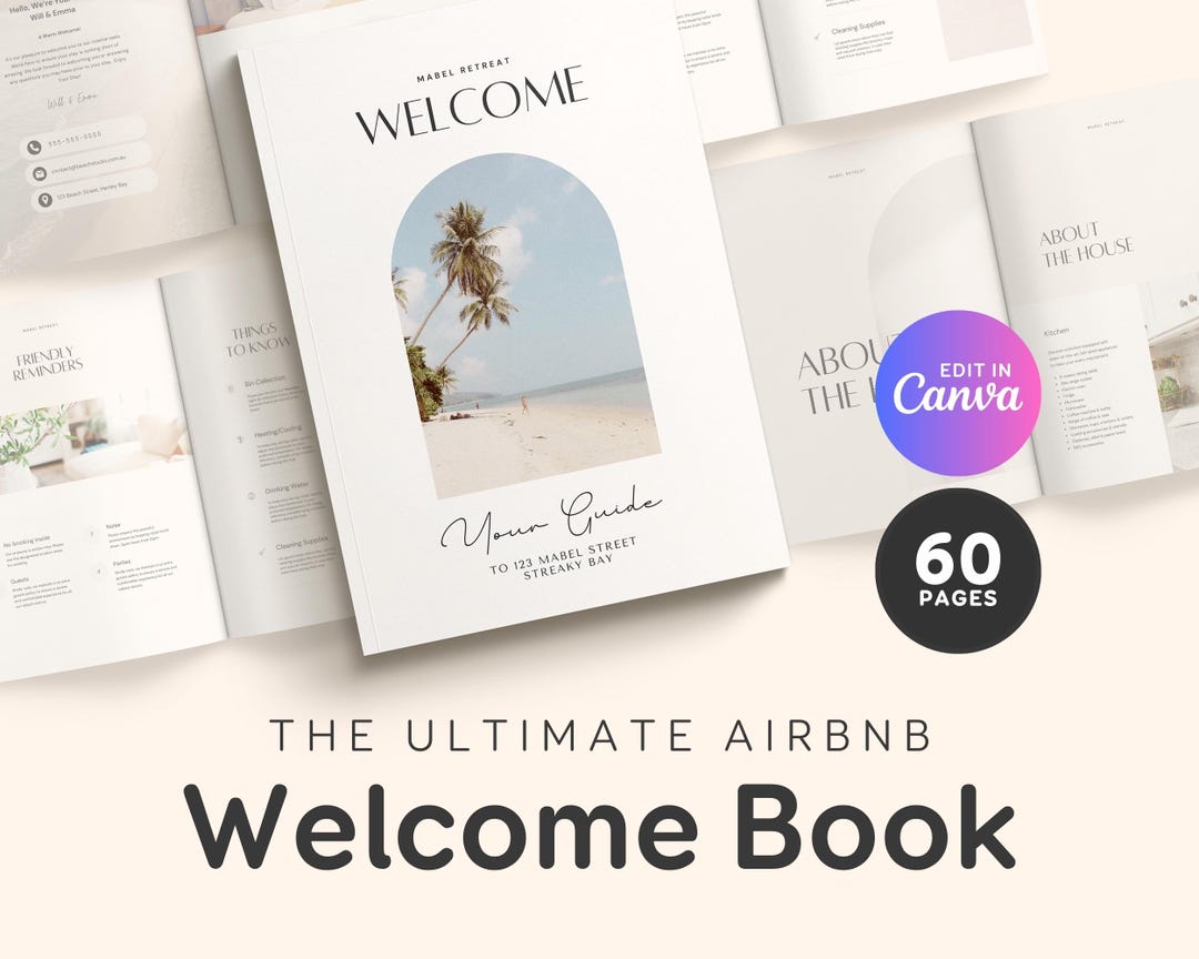 Airbnb Welcome Book: Instant Download, Printable Guest House Rental ...