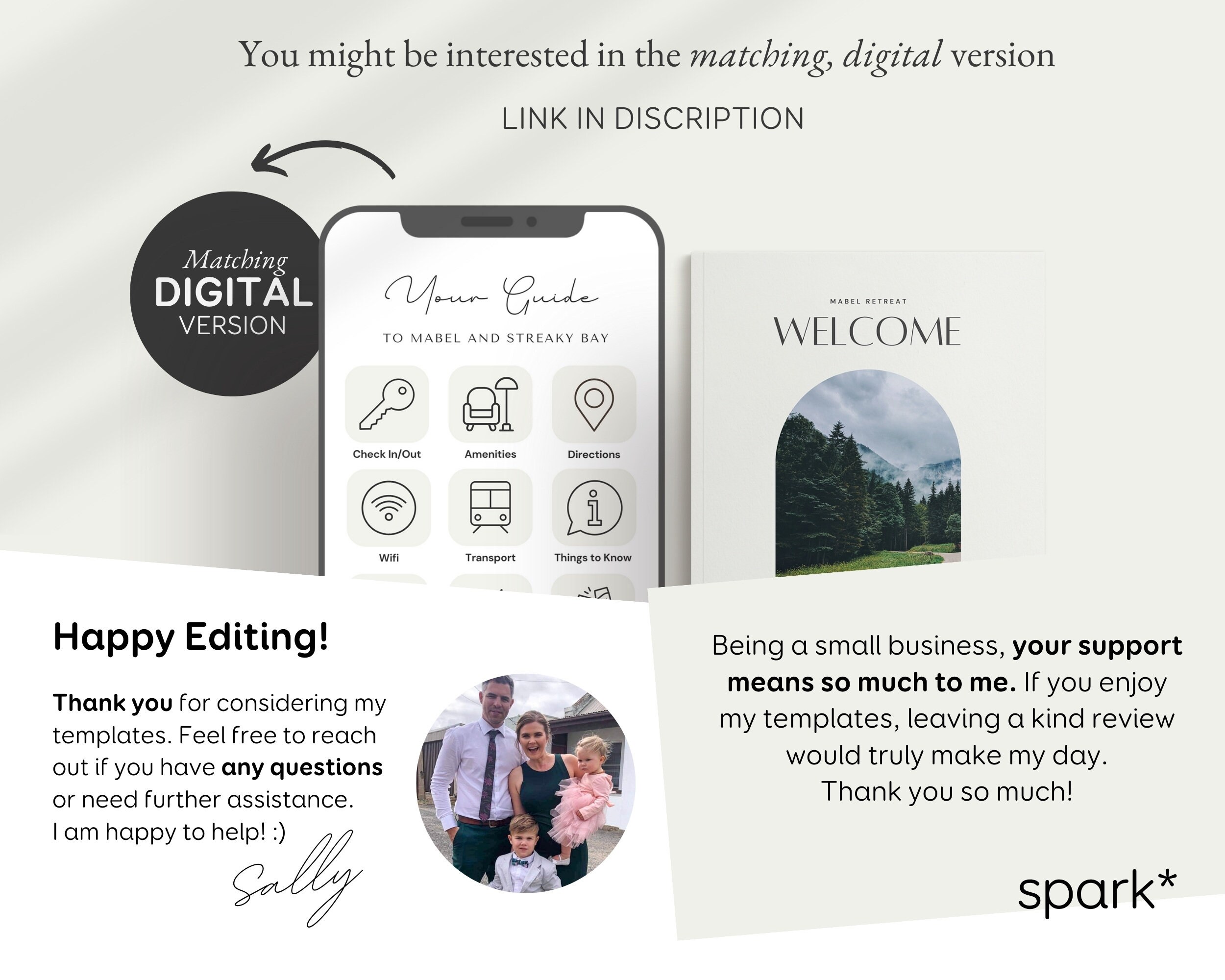 Airbnb Welcome Book Template Lake House, Mountain, Cabin Guest Manual ...