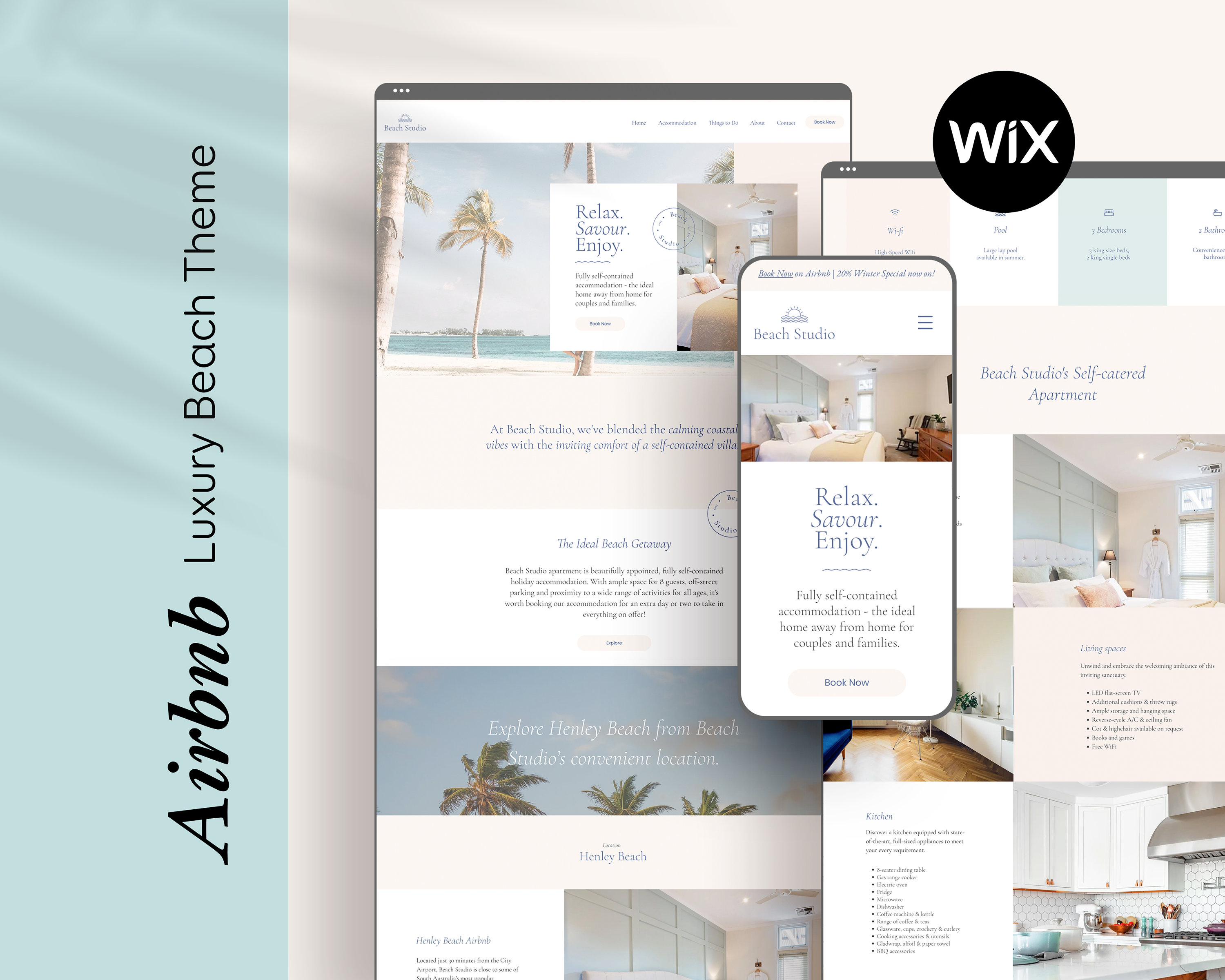 Airbnb Booking Website Template Premium Wix Theme Short Term Vacation ...