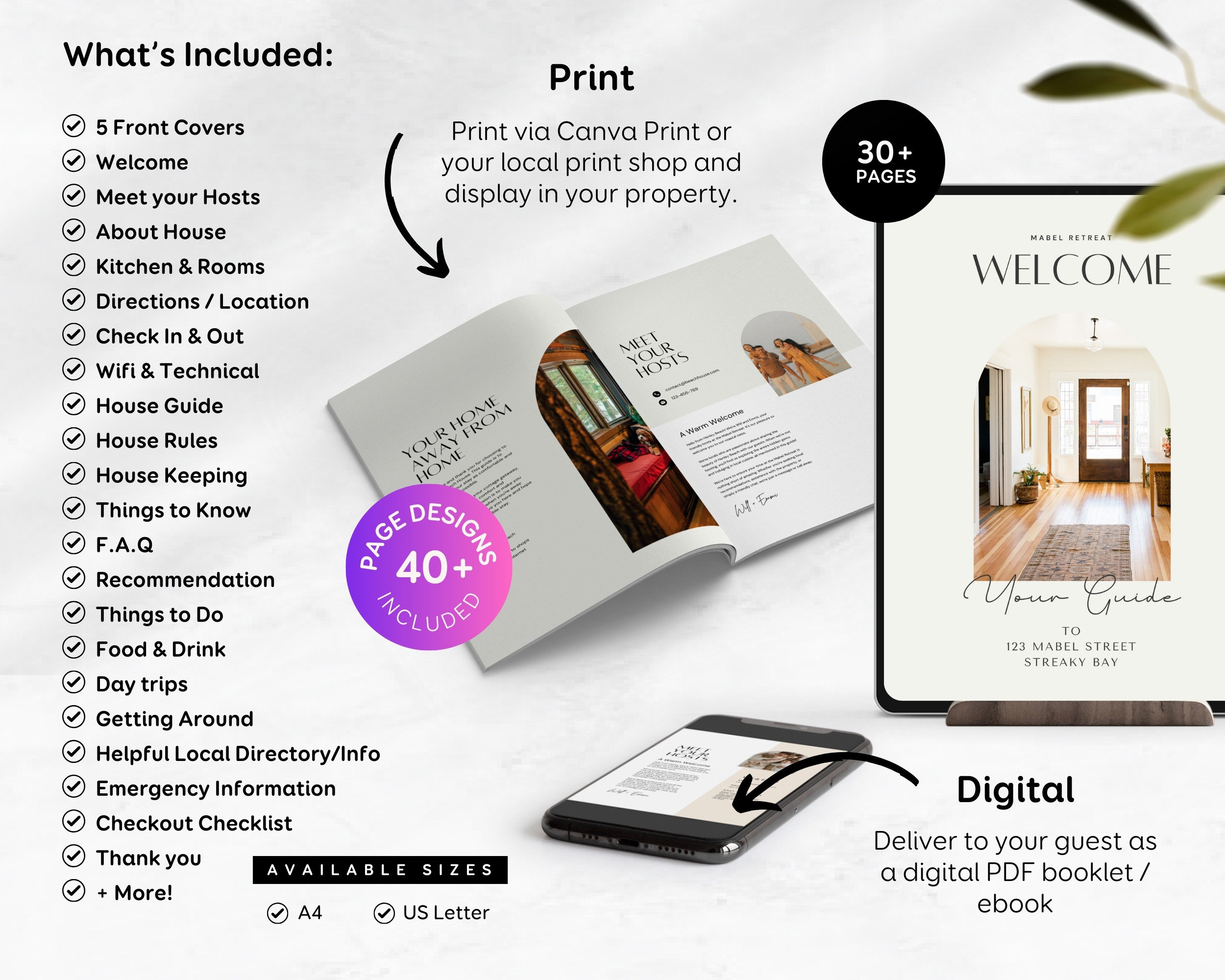 Airbnb Welcome Book Template Lake House, Mountain, Cabin Guest Manual ...