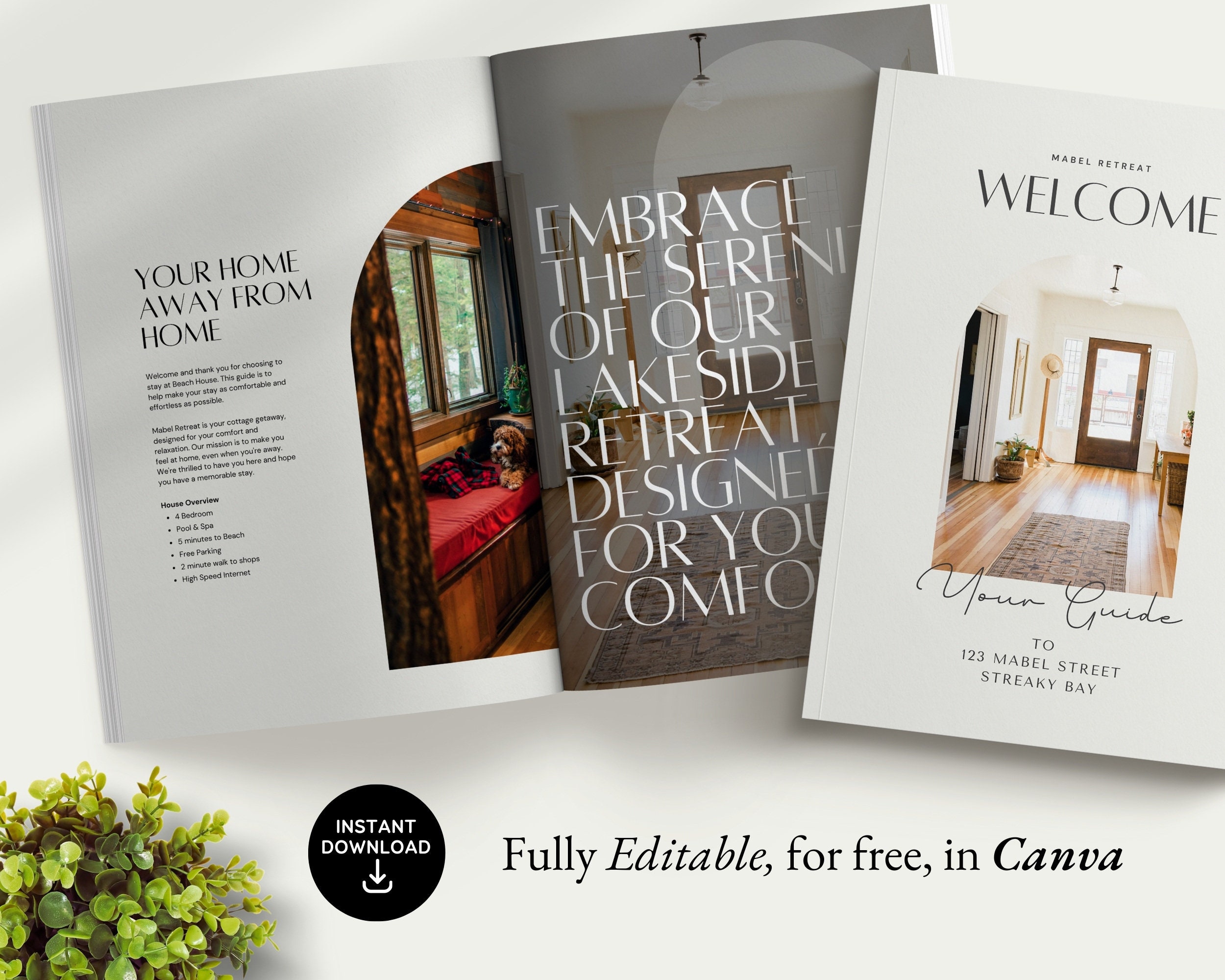 Airbnb Welcome Book Template Lake House, Mountain, Cabin Guest Manual ...