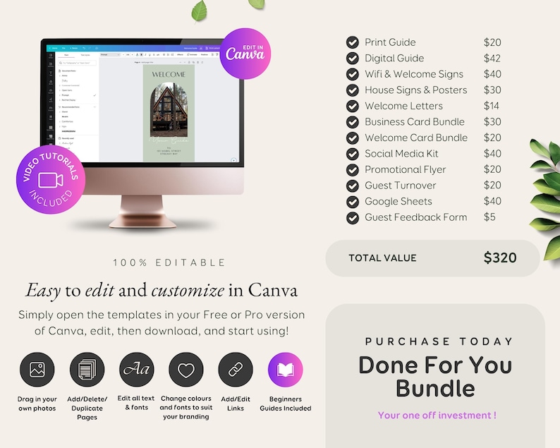 Airbnb Cabin Host Template Bundle- Digital & Printable Welcome Guide ...