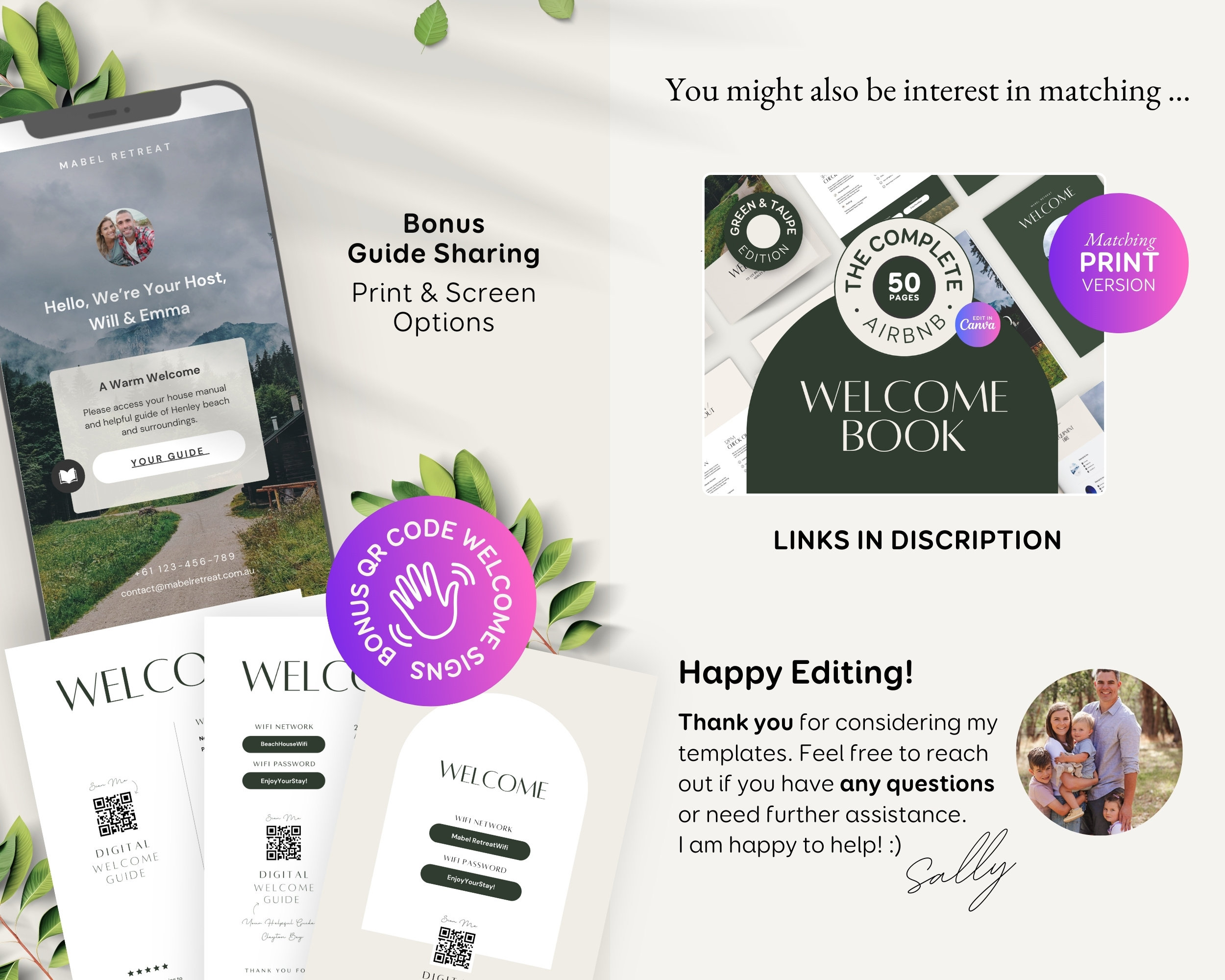 Digital Airbnb Welcome Guide Book Template for Mobile, House Manual ...