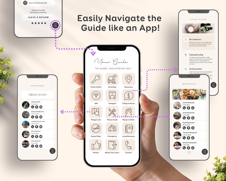 Airbnb Welcome Book Template: Editable Digital Guest Guide for Rentals ...
