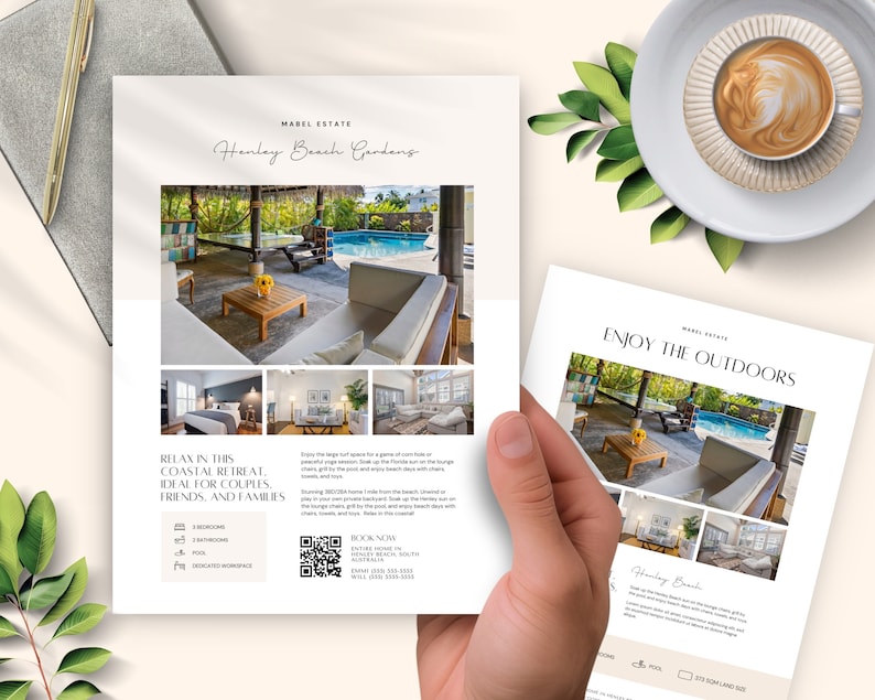 Airbnb Marketing Flyer Vacation Rental Marketing Flyer Canva Template ...