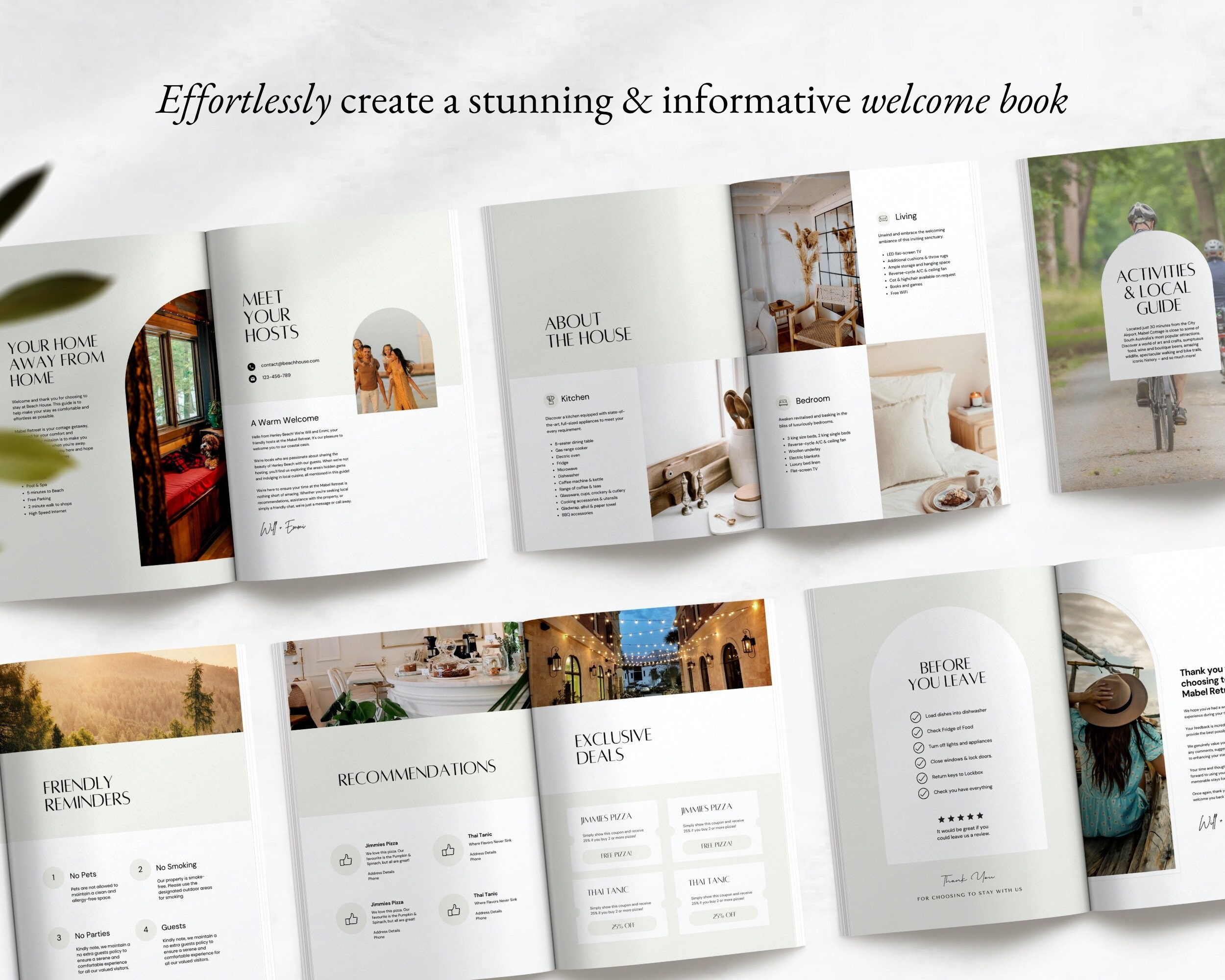 Airbnb Welcome Book Template Lake House, Mountain, Cabin Guest Manual ...