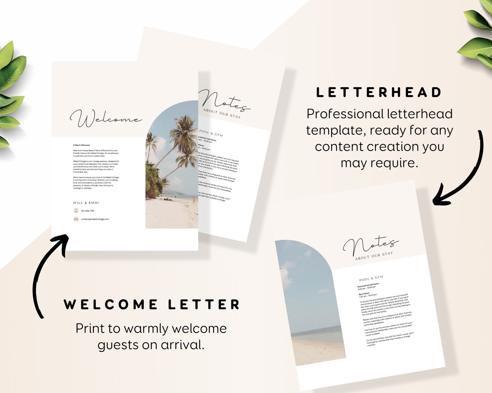 Airbnb Welcome Letter Template Airbnb Canva Short Term Rental Thank You ...