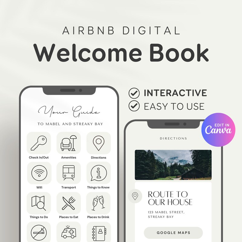 Airbnb Guidebook Welcome - Etsy