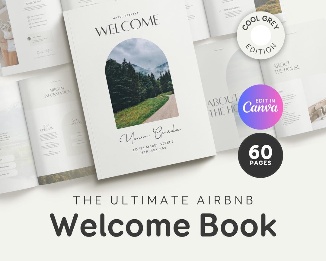 Airbnb Welcome Book Template Lake House, Mountain, Cabin, Guest Manual ...